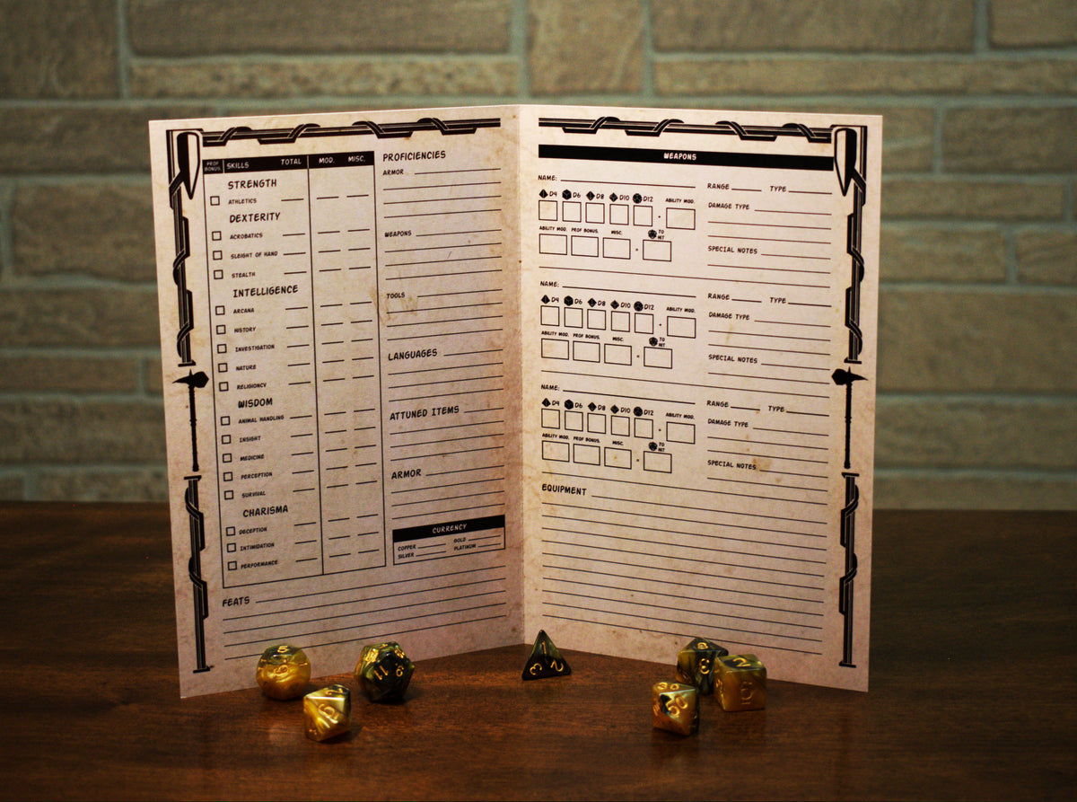 Paladin 5e Character Sheet (Digital Download) – Cat20Designs